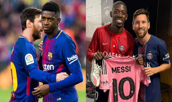 Ousmane Dembele gets his hands on Lionel Messi's ENTIRE Inter Miami kit after Club World Cup ...